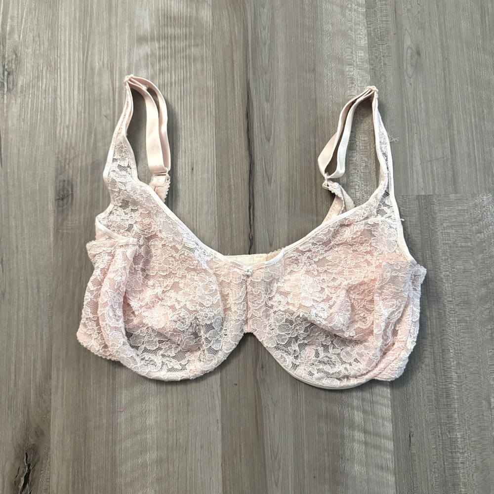 Vintage Christian Dior Lace Bra Light Pink - Gem